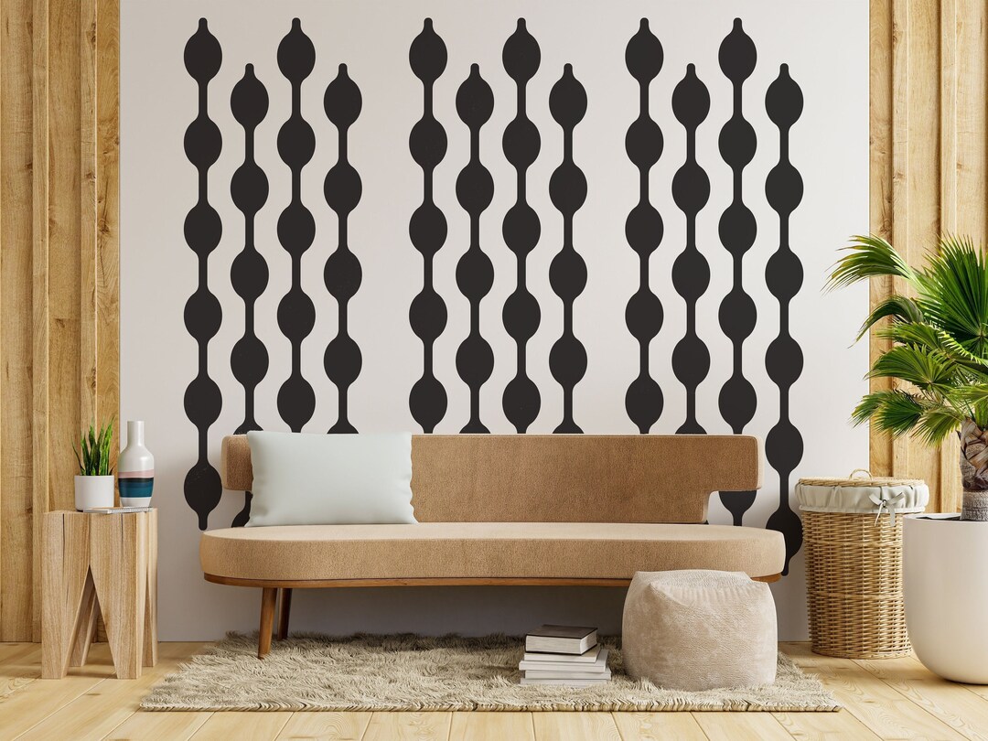 Geometric Chain Wall Decals – Mid Century Modern Decor - Etsy
