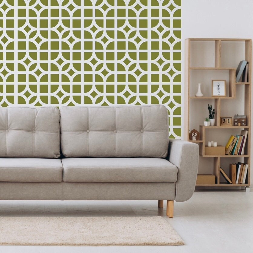 Mid Century Modern Breeze Block Wall Decals - Retro Geometric Decor - Etsy