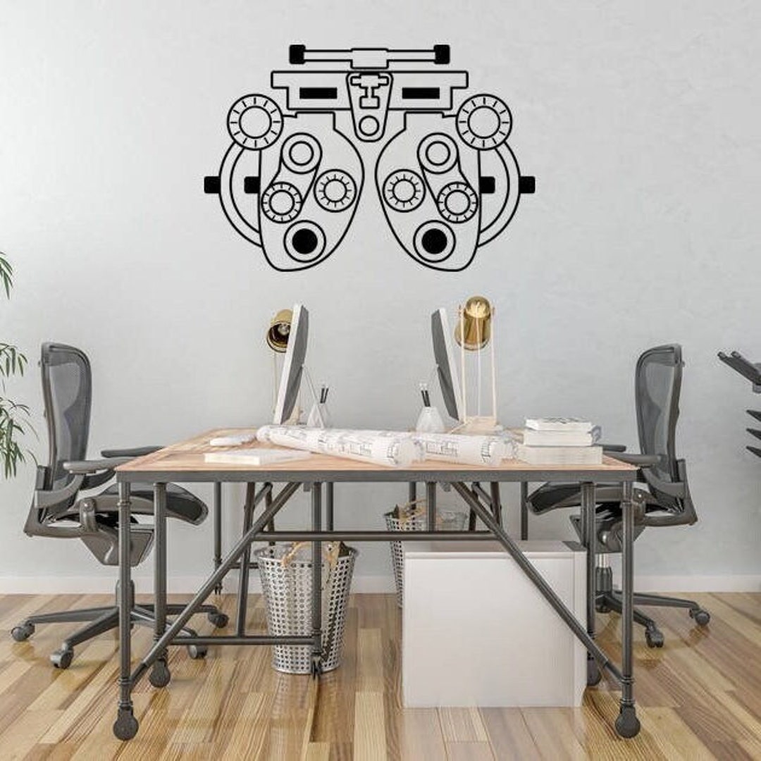 Phoropter Wall Decal, Optometry Decals, Optometrist Decor, Eye Doctor ...