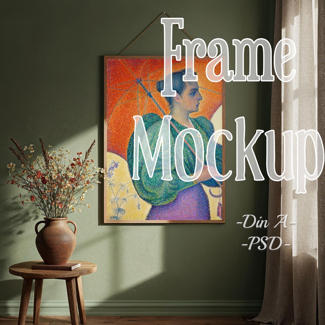 Single Gallery Frame Mockup PSD, Living Room Vintage Frame - Etsy