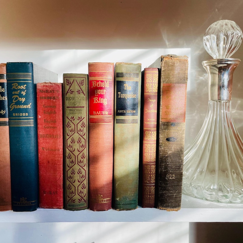 Curated Books Brown - Etsy