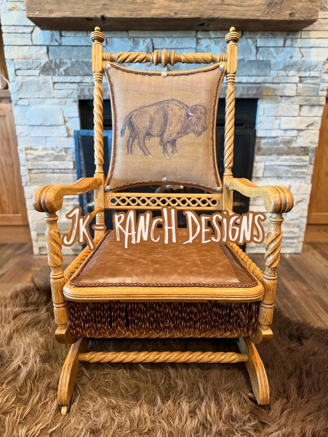 Western Vintage Platform Rocker - Etsy