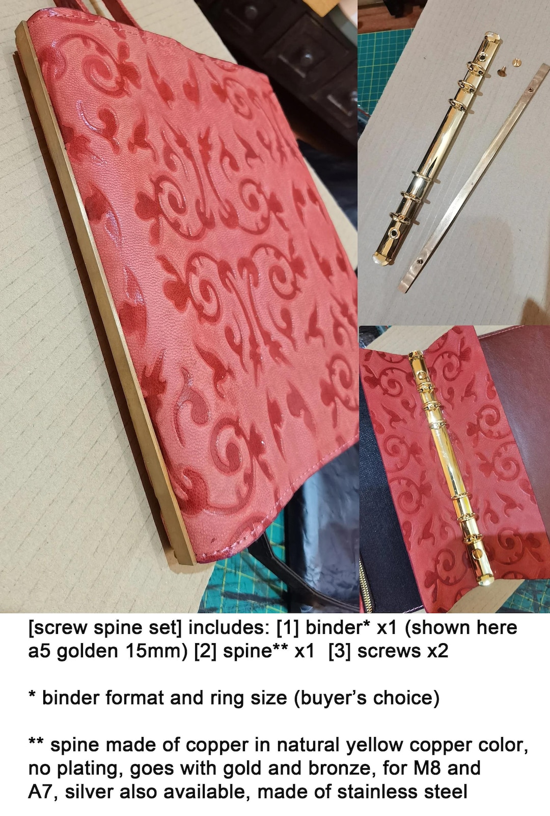 NO SHIPPING to USA - Visible Decorative Spine + Binder Sets A5 A6 ...