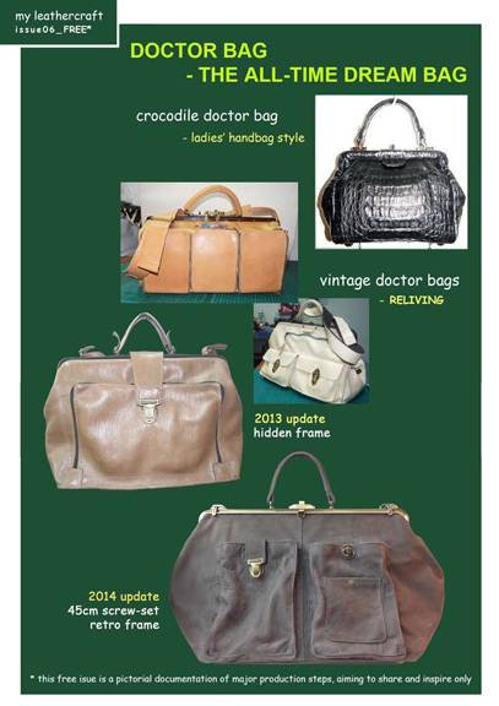 DIY Doctor Bag Metal Frame Set With Actual Size Paper Pattern and FREE ...