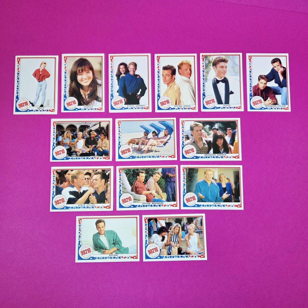 Original 90s Beverly Hills 90210 Panini Trading Cards From 1991 - Etsy