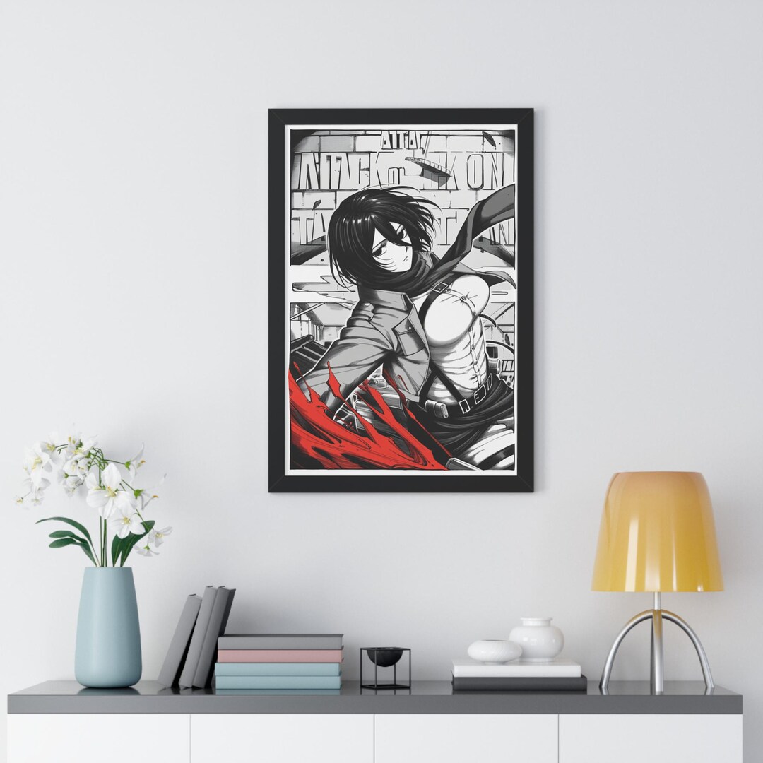 Mikasa Ackerman Attack on Titan Art, Anime Poster Cute Japanese Style ...