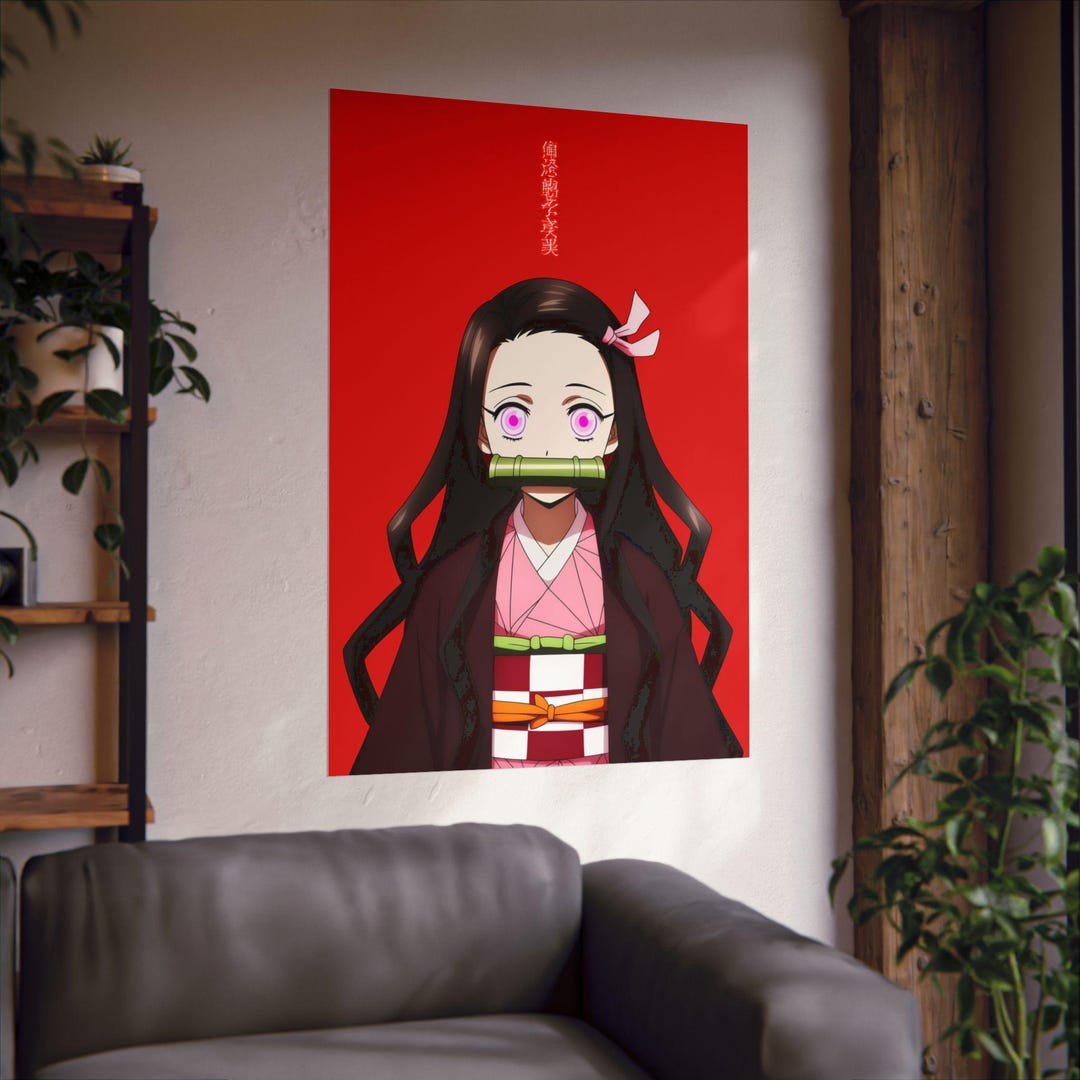 Nezuko Kamado Anime Poster, Waifu, Demon Slayer Vertical Wall Art Print ...