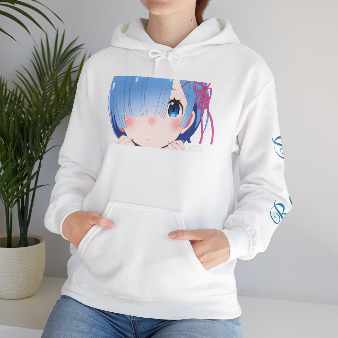 Rem Re:zero Anime Cute Hoodie Sweatshirt, Kawaii Japanese Manga ...