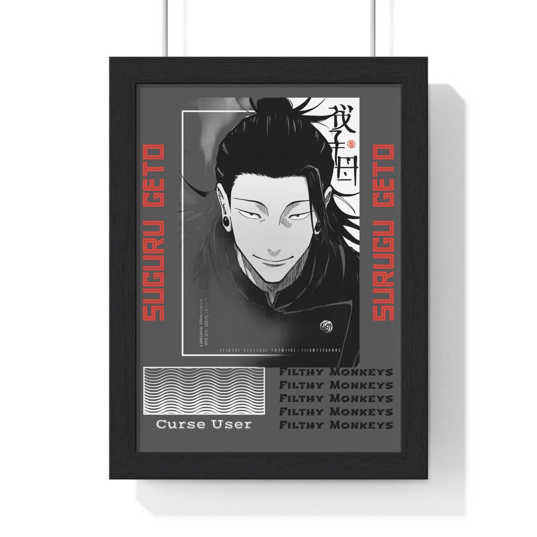 Suguru Geto Vertical Poster, Jujutsu Kaisen Anime Wall Art, Filthy ...