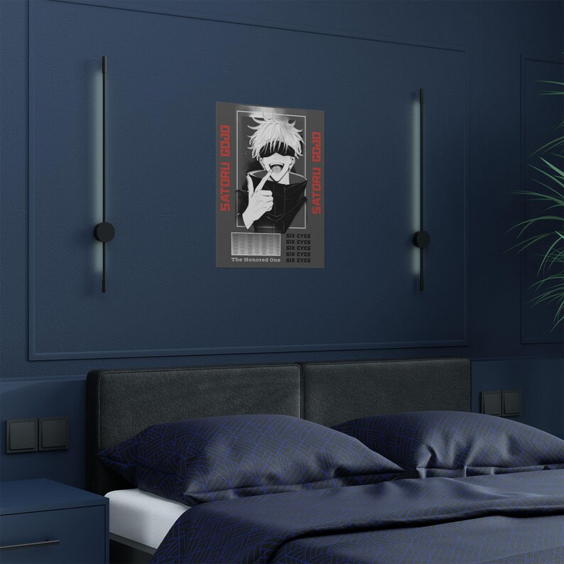 Satin Poster, Satoru Gojo, Jujutsu Kaisen, JJK Wall Art Print, Anime ...