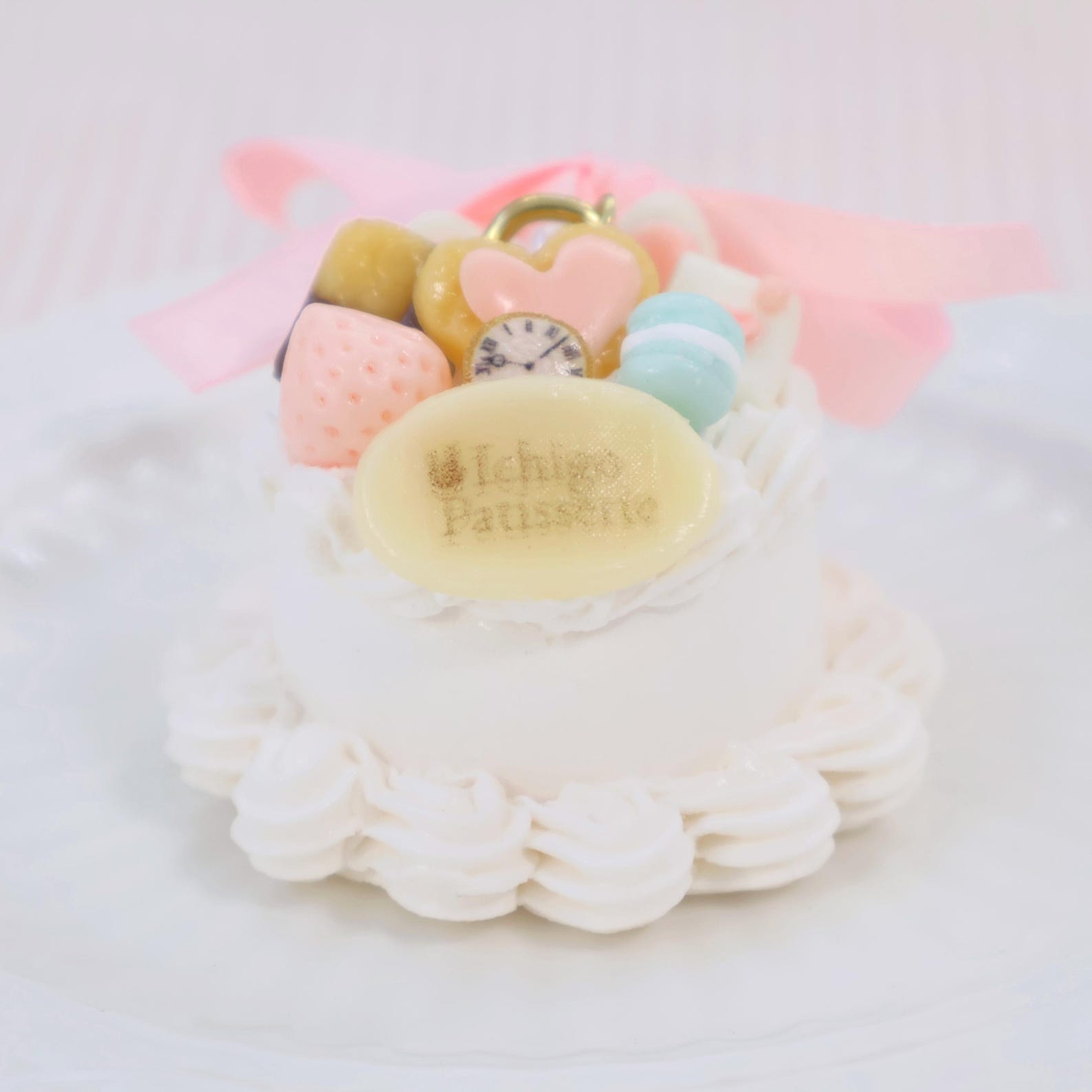 Alice in Wonderland Decoden Cake Cute Sweets Keychain Fake Dessert ...
