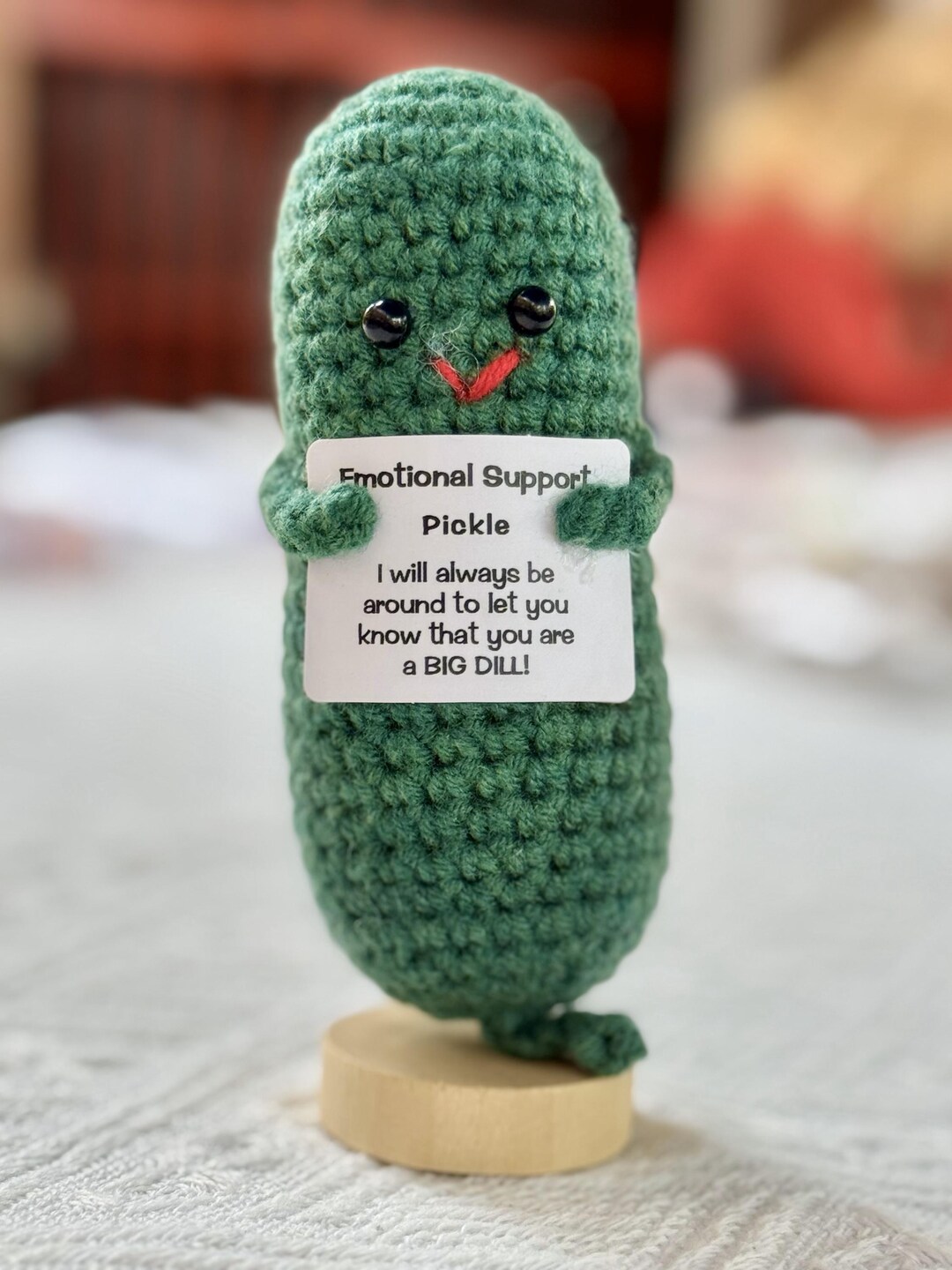 Handmade Positive Veggie/animal Crochet Plush | Emotional Support ...