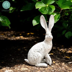 Rabbits Garden Statue, Garden Sculpture, Lawn Ornament, Statuette ...