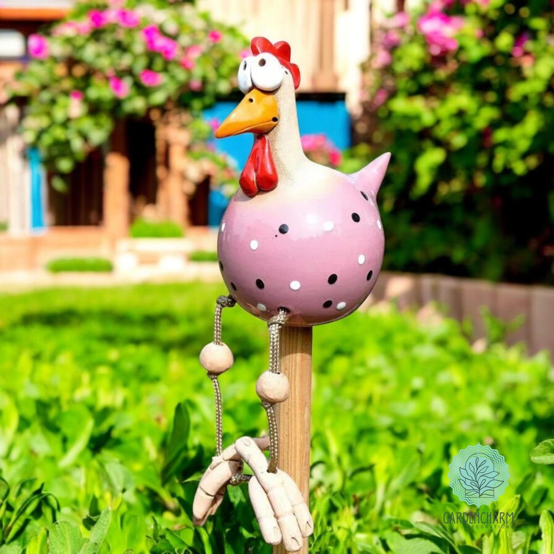 Chicken Garden Statue and Sculpture, Lawn Ornament, Statuette, Outdoor ...