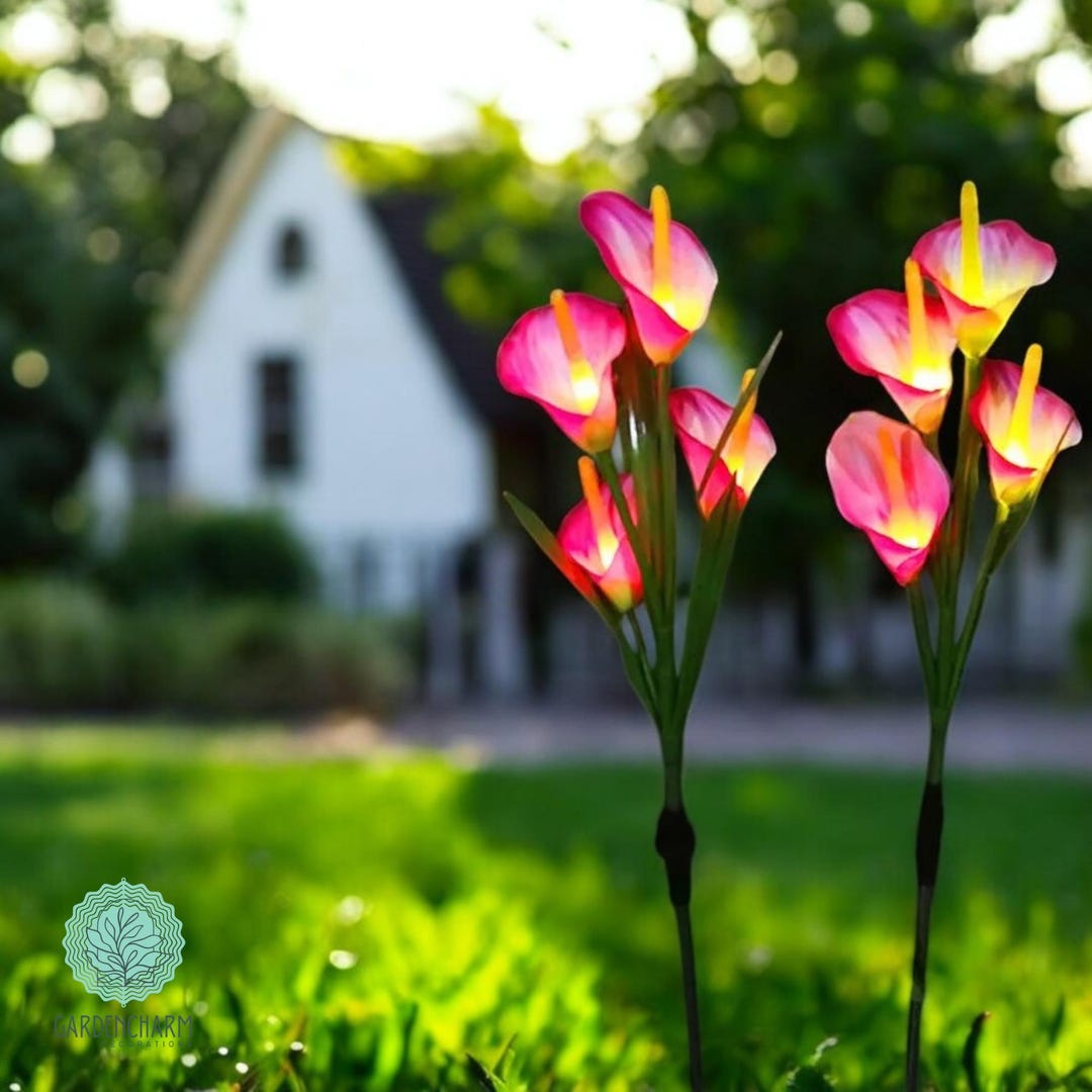 Flower Solar Light, Outdoor Lighting, Solar Powered Garden Lights ...