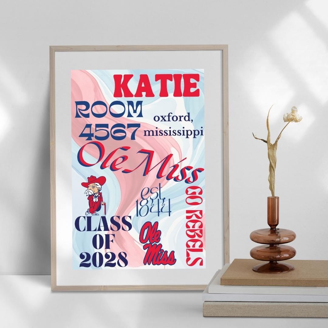 Custom College Name Mascot Mashup Print, Trending, University, College ...