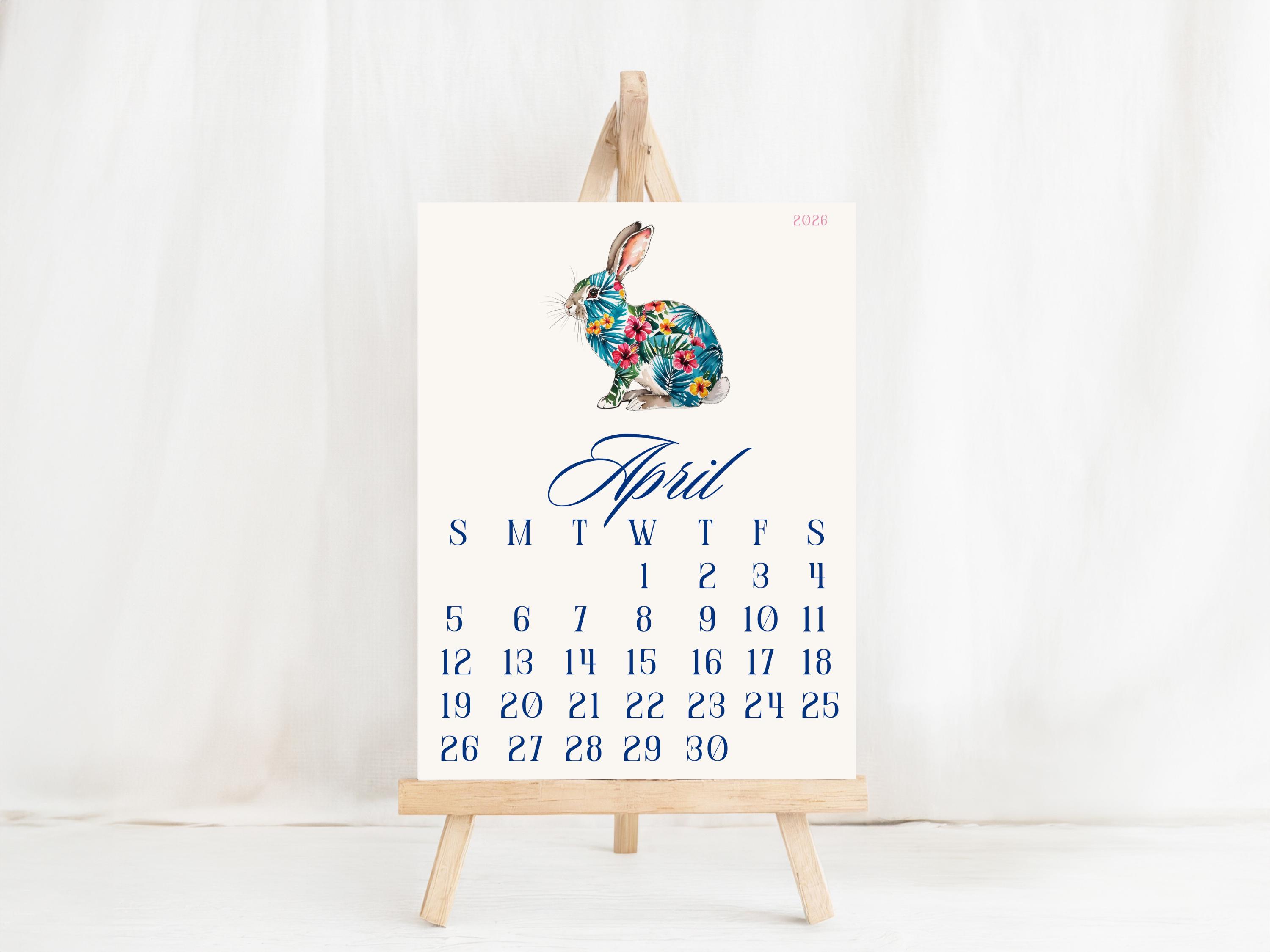 Desktop Calendar Digital File, May 2025 to April 2026 Calendar, Desk ...