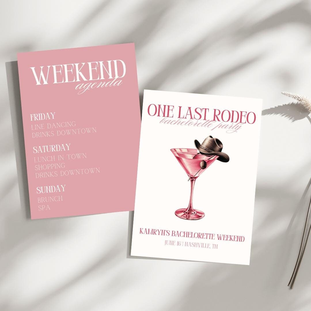 One Last Rodeo Bachelorette Party Weekend Digital File, Western ...