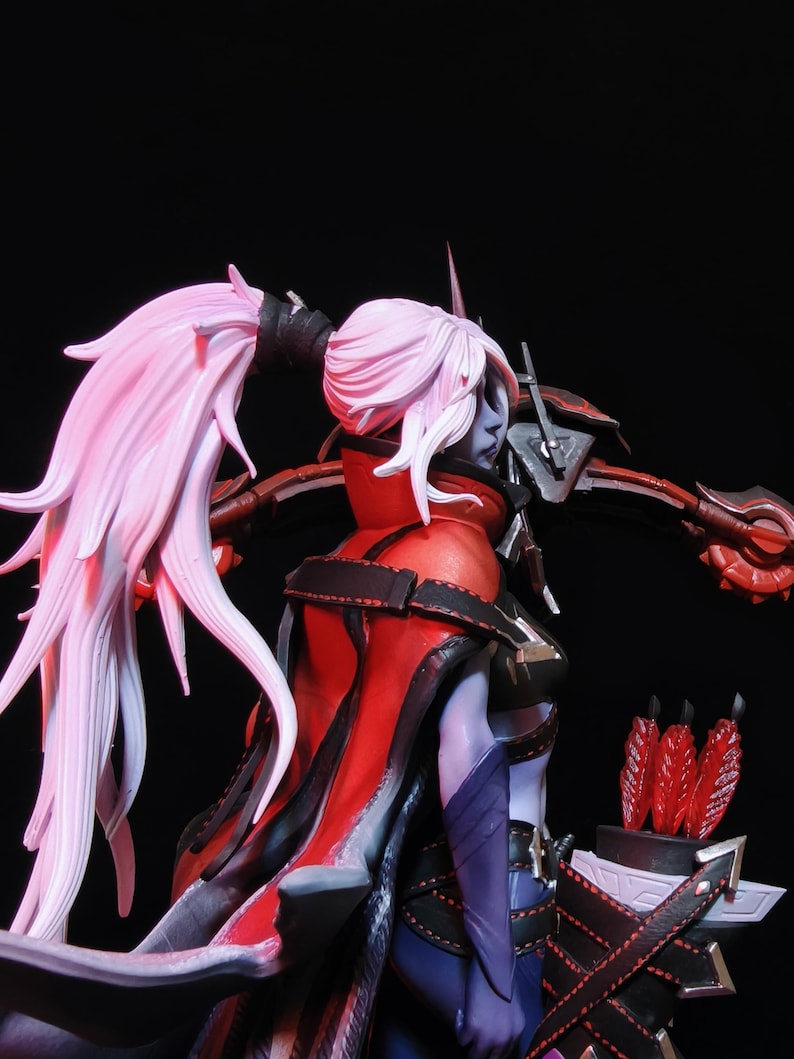 Dota 2 Drow Ranger Arcana (red Style) Custom Figure - Etsy