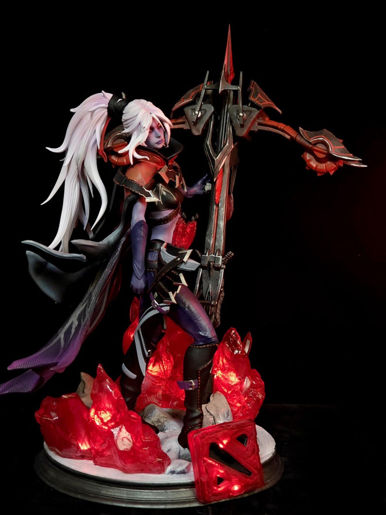 Dota 2 Drow Ranger Arcana (red Style) Custom Figure - Etsy