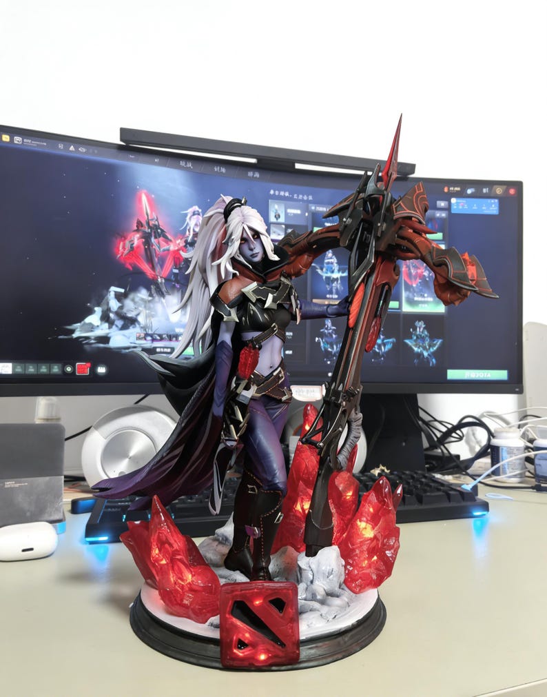 Dota 2 Drow Ranger Arcana (red Style) Custom Figure - Etsy