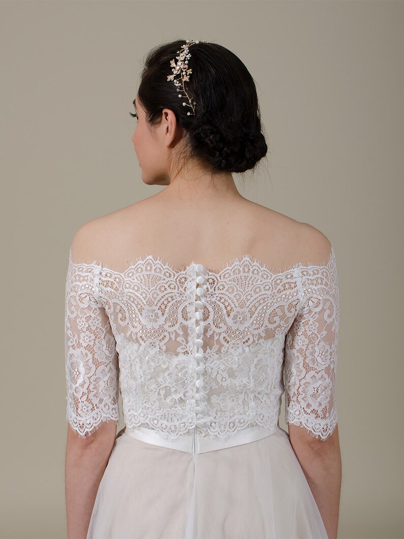 Off Shoulder Lace Topper Bridal Lace Topper Bridal Lace - Etsy