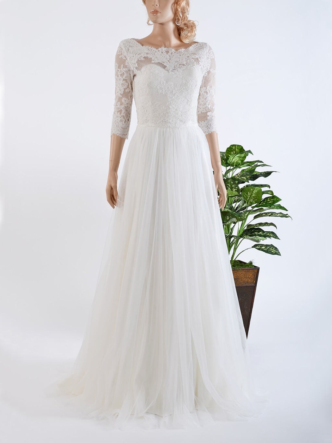 3/4 Sleeve Lace Topper Bridal Lace Topper Bridal Lace Jacket Bridal ...