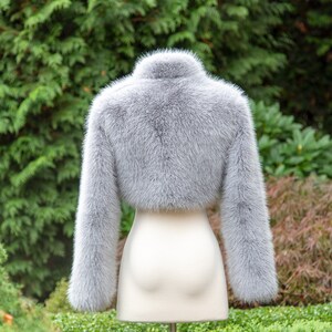 Light Ivory Long Sleeve Faux Fur Bolero Faux Fur Jacket Faux Fur Coat ...