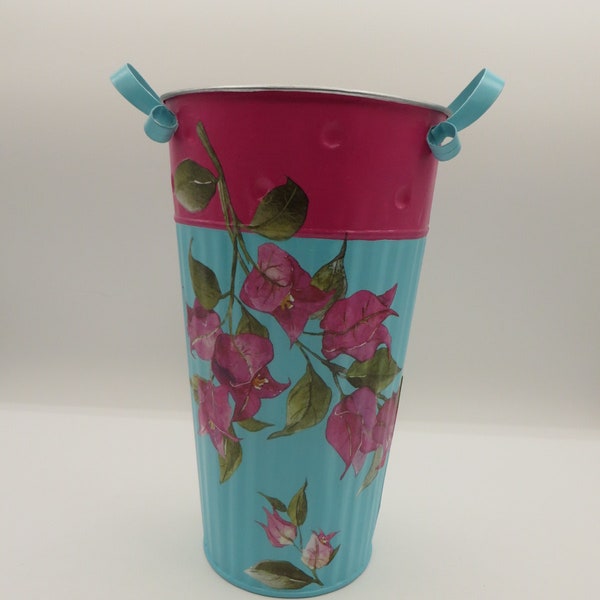 Tin Vase - Etsy