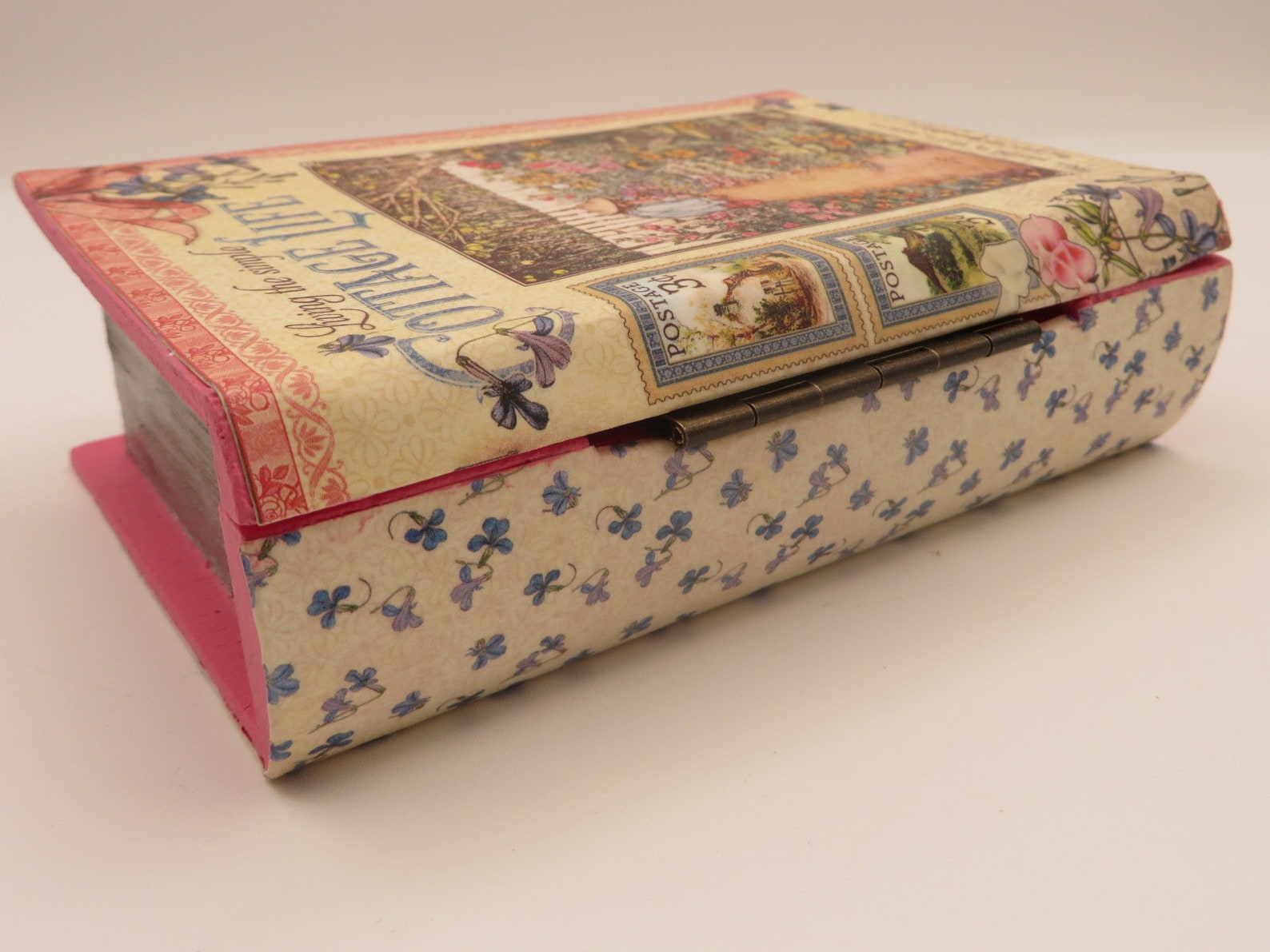 Vintage Wood Book Box, Upcycled, Small, Memory, Keepsake, Cottage Life ...