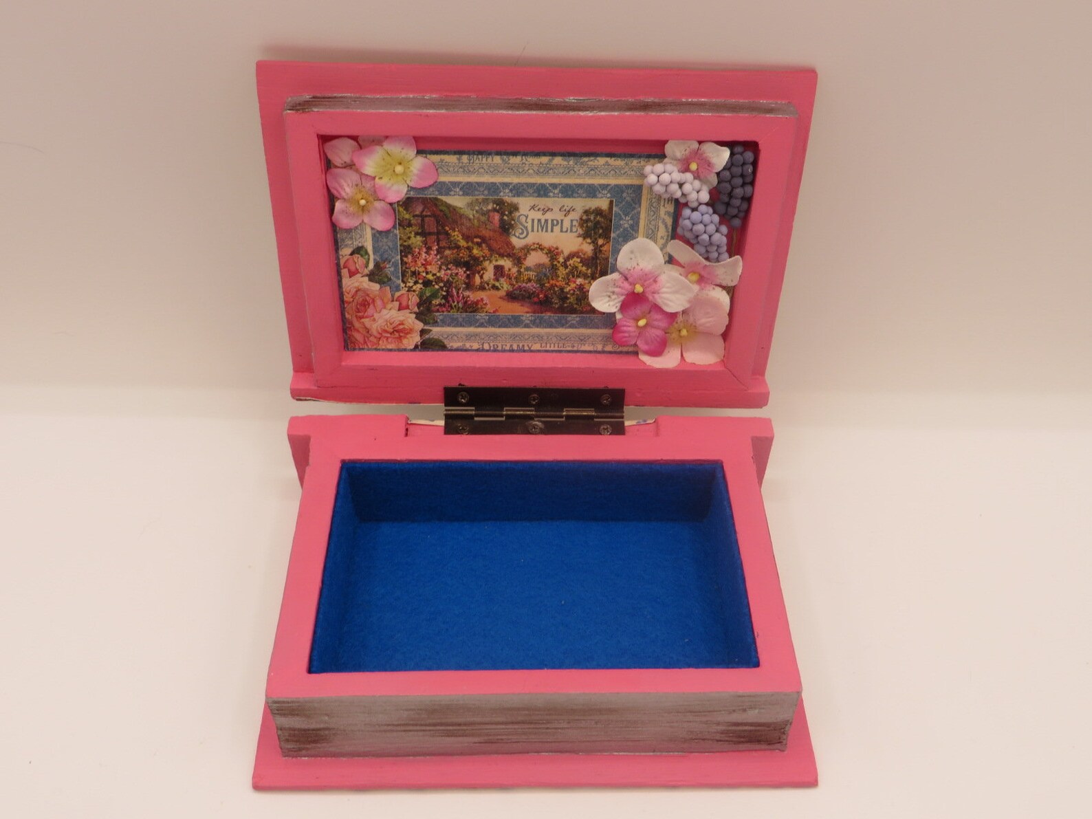 Vintage Wood Book Box, Upcycled, Small, Memory, Keepsake, Cottage Life ...
