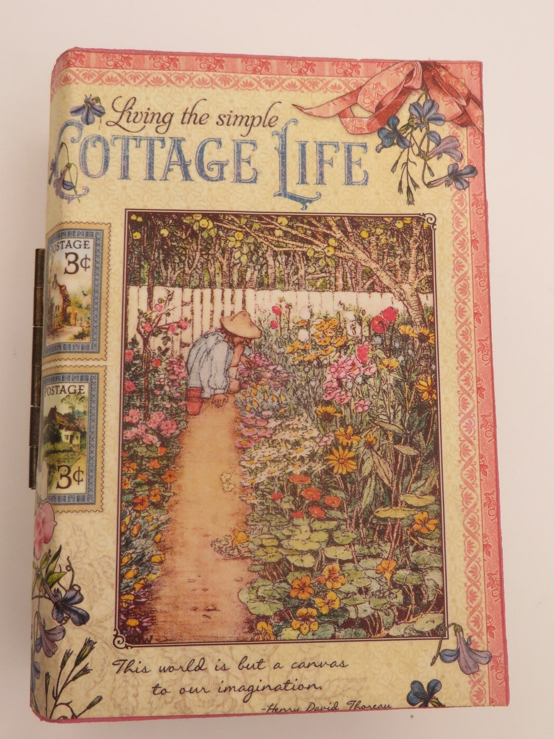 Vintage Wood Book Box, Upcycled, Small, Memory, Keepsake, Cottage Life ...