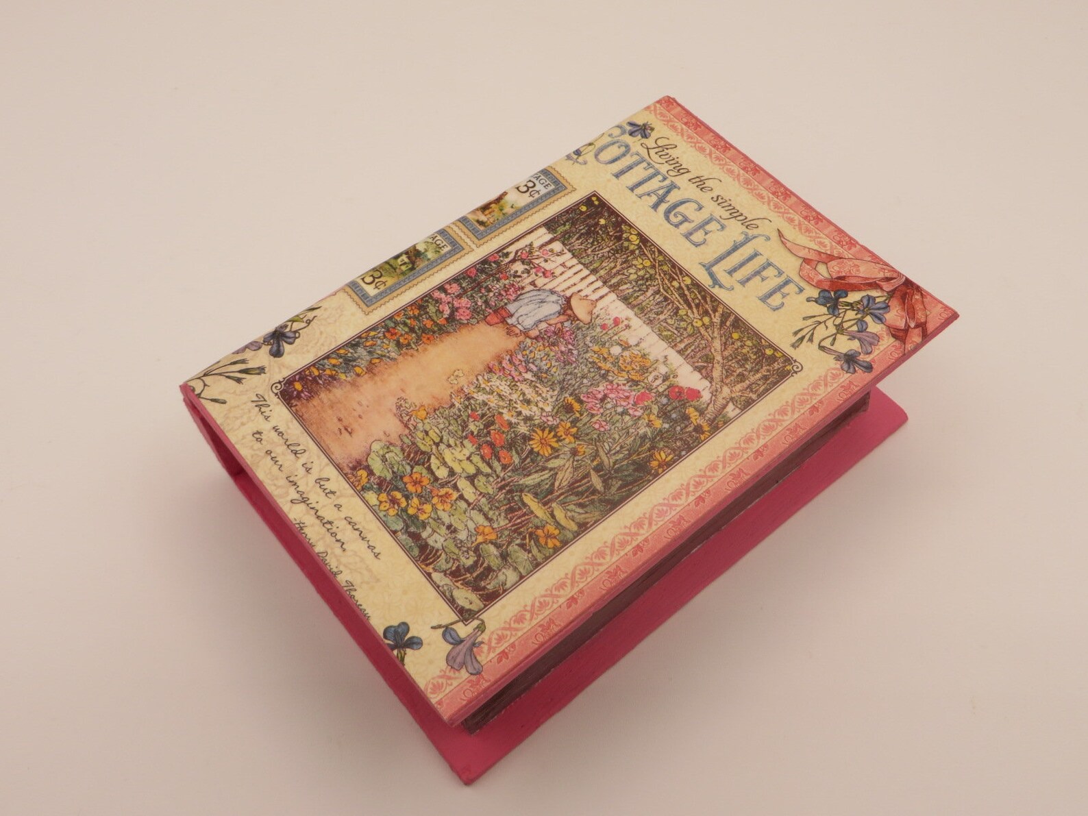 Vintage Wood Book Box, Upcycled, Small, Memory, Keepsake, Cottage Life ...