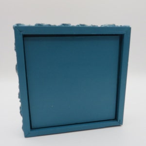 Vintage Wood Framed Blue Shadow Box, Paper Roses in Red & Pink ...