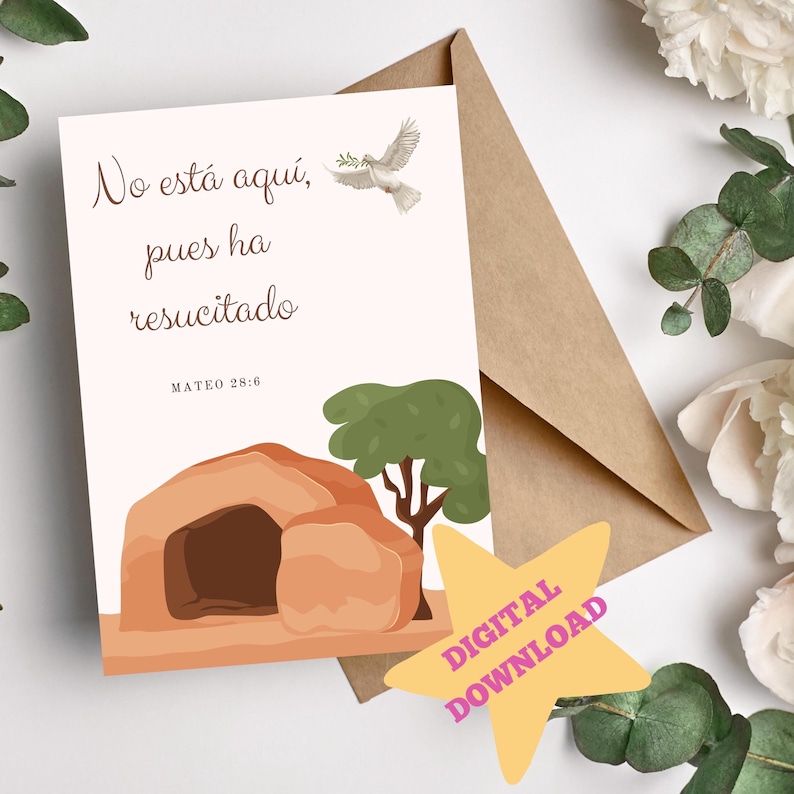 El Ha Resucitado Tarjeta, Spanish Easter Card, Feliz Pascua Tarjeta ...