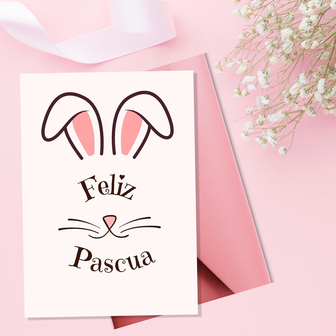 Feliz Pascua Tarjeta, Easter Bunny Card, Spanish Easter Card, Spanish ...