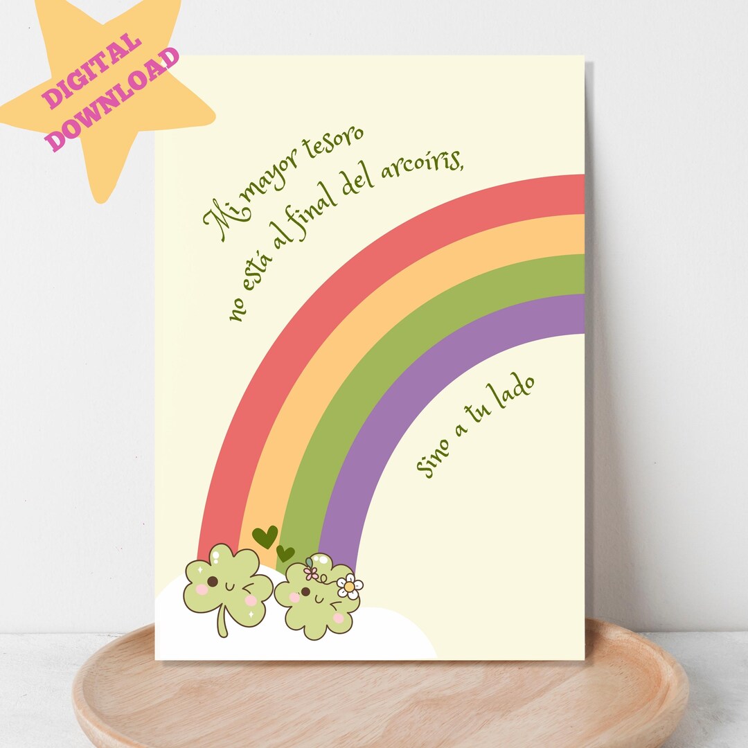 Mi Mayor Tesoro Esta A Tu Lado, Spanish St. Patrick's Day Card, Spanish ...