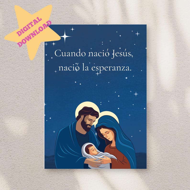 Nacimiento De Jesus Tarjeta, Spanish Card, Christ Spanish Religious ...