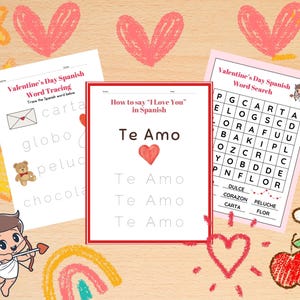 Spanish Valentine's Day Worksheets, Trabajos De San Valentin, Early ...