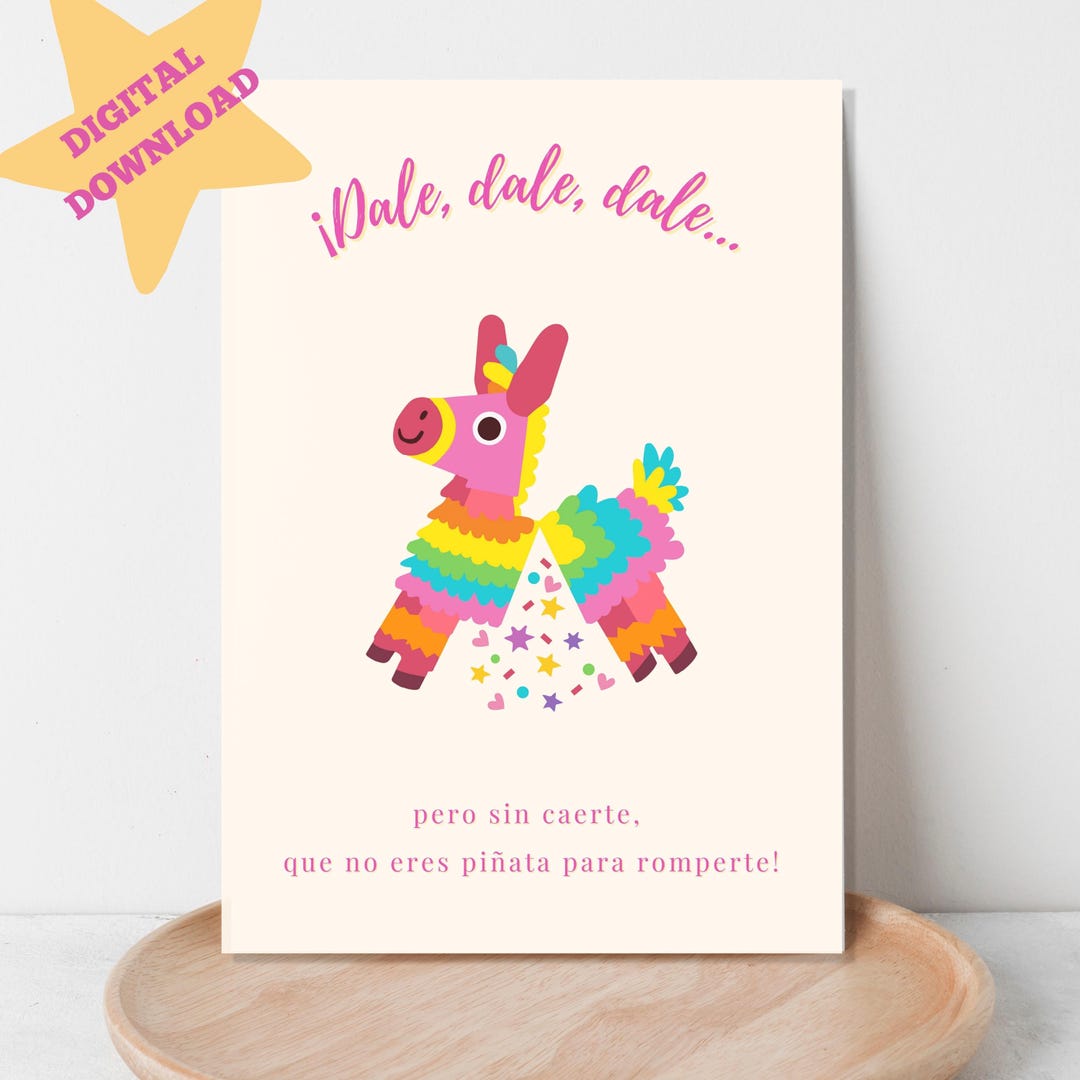 Pinata Birthday Card, Dale Dale Dale Pinata, Tarjeta De Cumpleanos, Kid ...