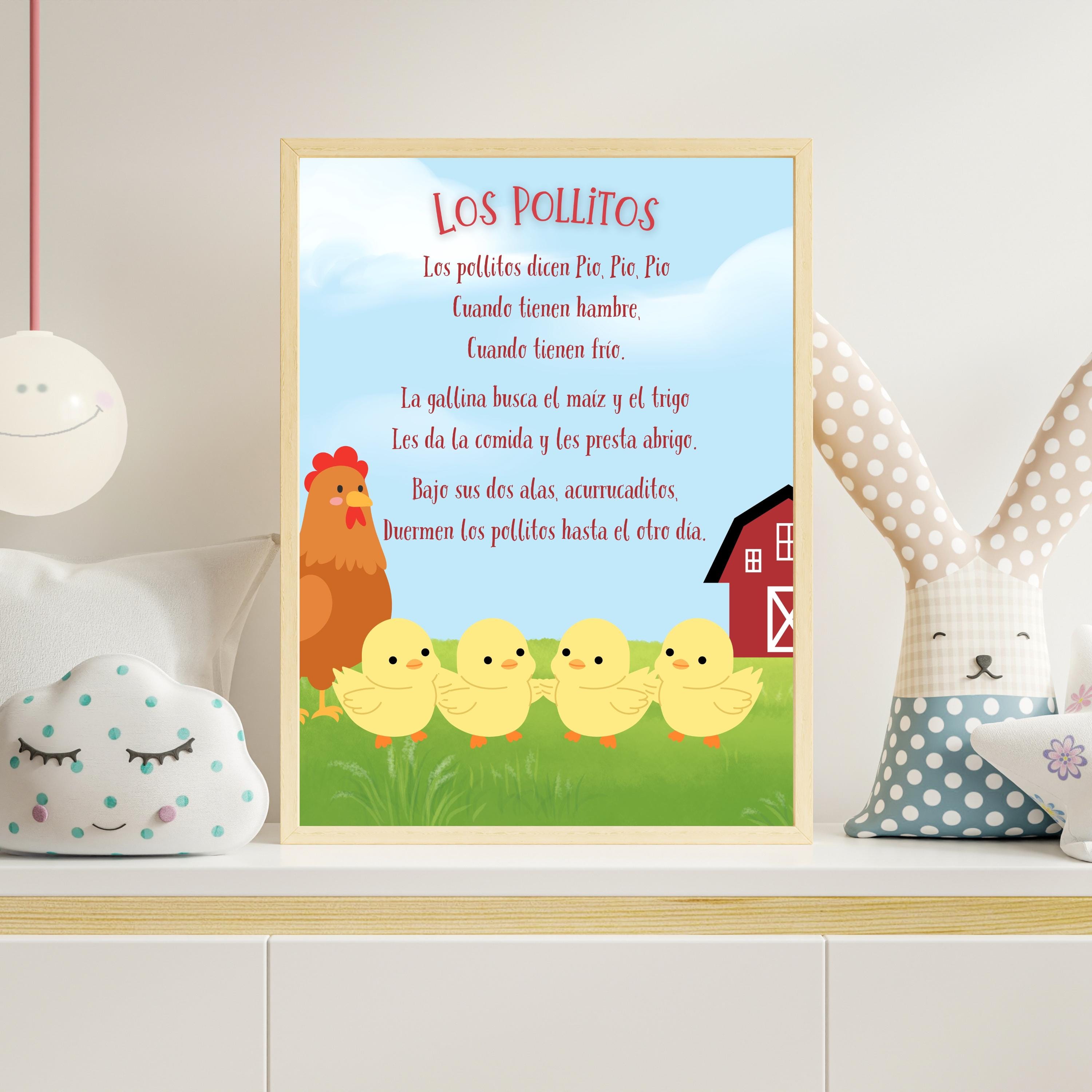 Los Pollitos Dicen Pio Pio Pio Poster, Classroom Decor, Playroom Decor ...
