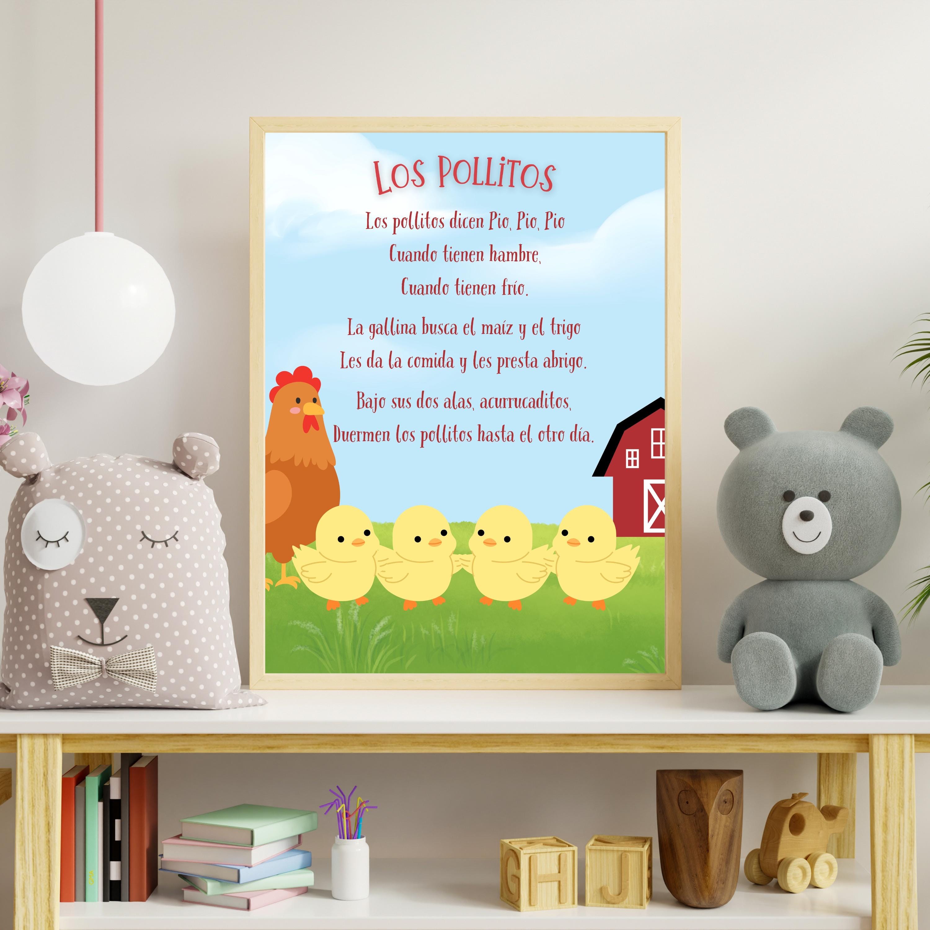 Los Pollitos Dicen Pio Pio Pio Poster, Classroom Decor, Playroom Decor ...