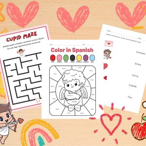 Spanish Valentine's Day Worksheets, Trabajos De San Valentin, Early ...