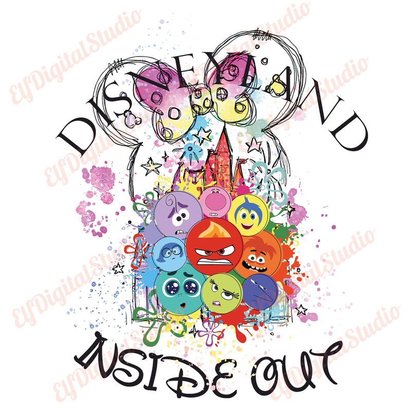 Disneyland Inside Out 2 Emotions PNG Bundle, Disney Pixar Vacation ...