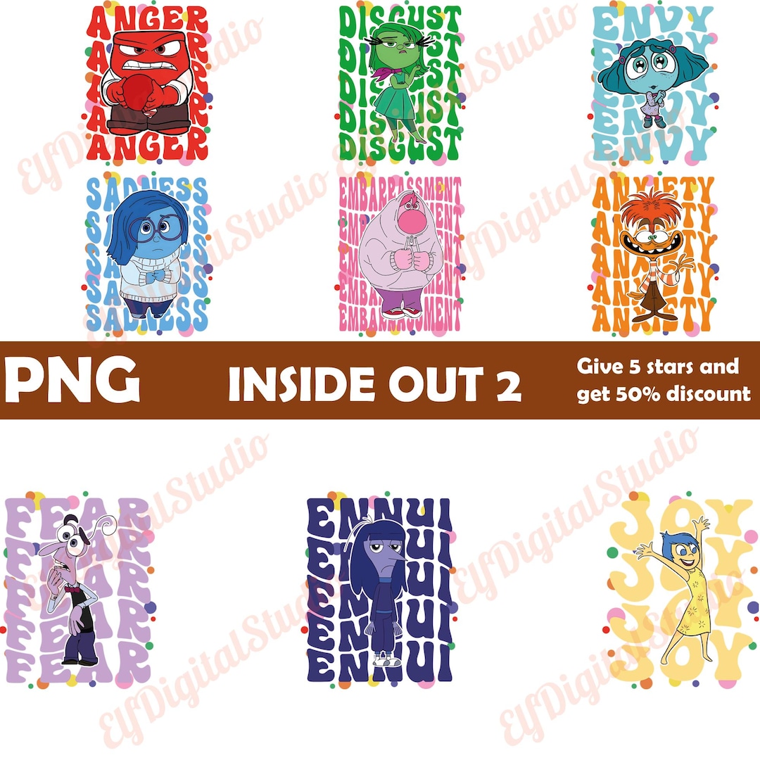 Inside Out 2 Emotions PNG, Disney Pixar Clipart,inside Out Memorial Day ...