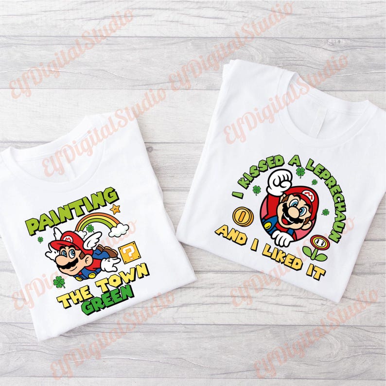 15+ Super Mario St. Patrick's PNG Bundle, Super Mario Game St. Patrick ...