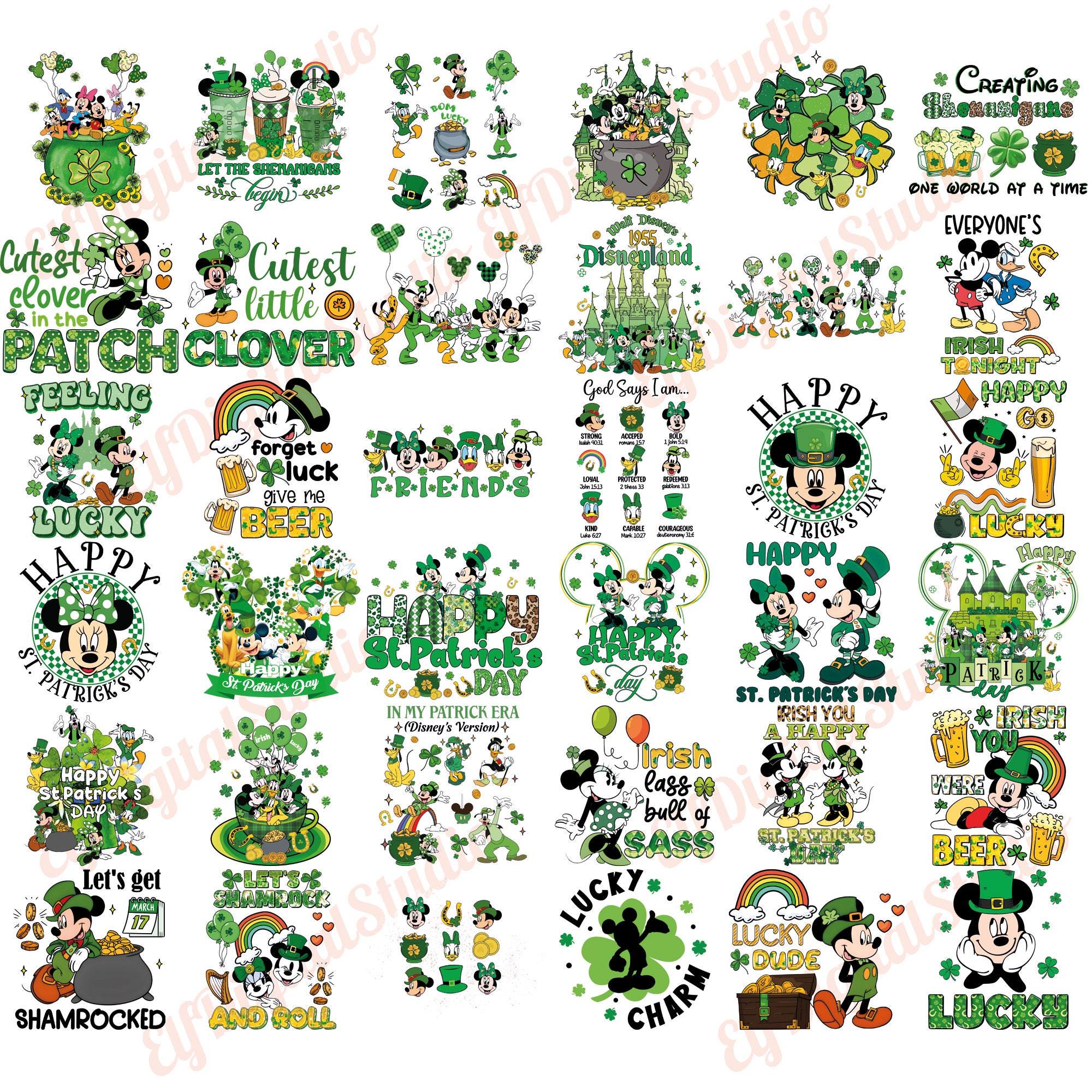 550+ Disney and Cartoons St. Patrick's Day Png Bundle, Super Mario St ...