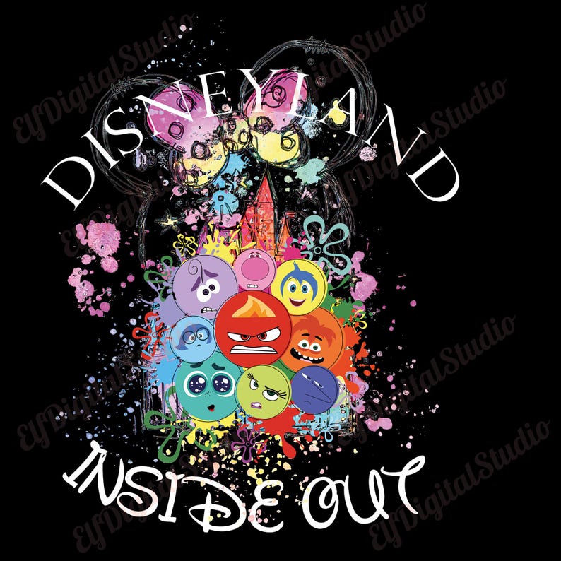 Disneyland Inside Out 2 Emotions PNG Bundle, Disney Pixar Vacation ...