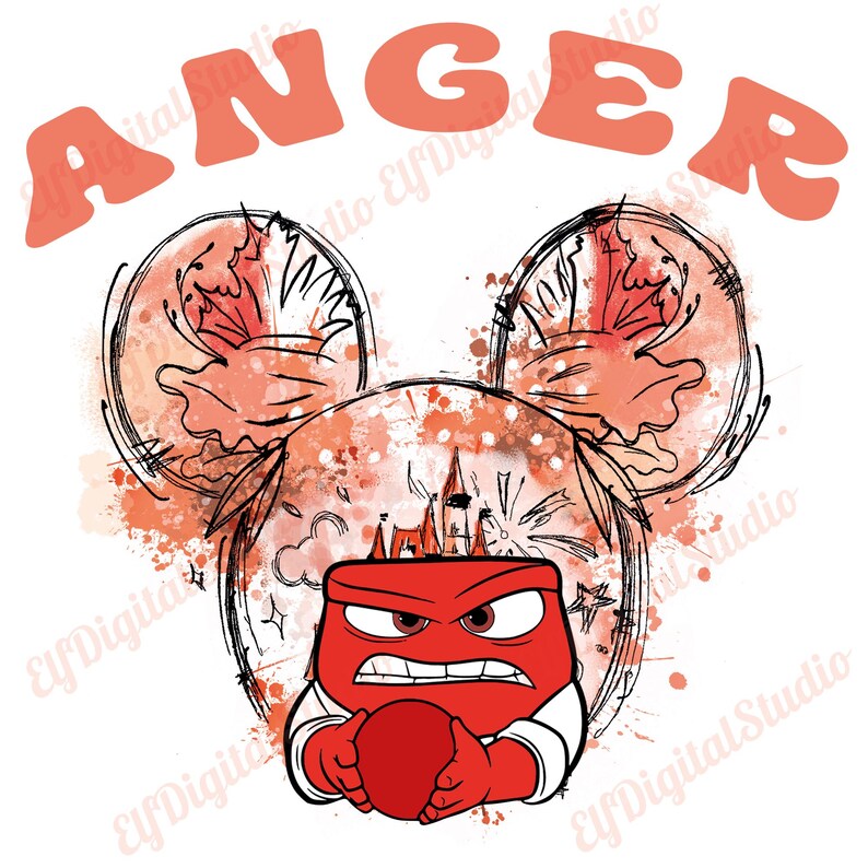Inside Out 2 Digital PNG Bundle | Disney Emotions Set | Anxiety, Joy ...