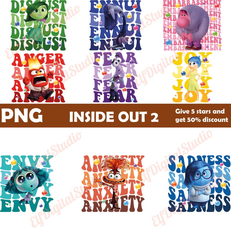 Inside Out 2 Emotions PNG, Disney Pixar Clipart,inside Out Cartoon ...